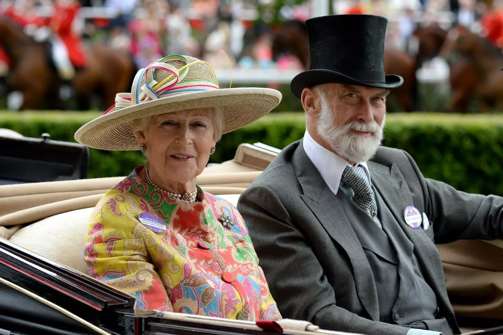 Alexandra de Kent med sin bror Miguel de Kent på Ascot 2015.