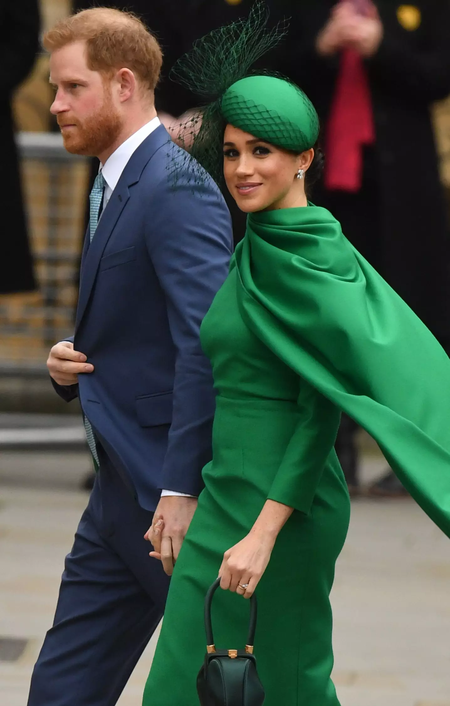 Prins Harry og Meghan Markle under hyllesten til Samveldet.