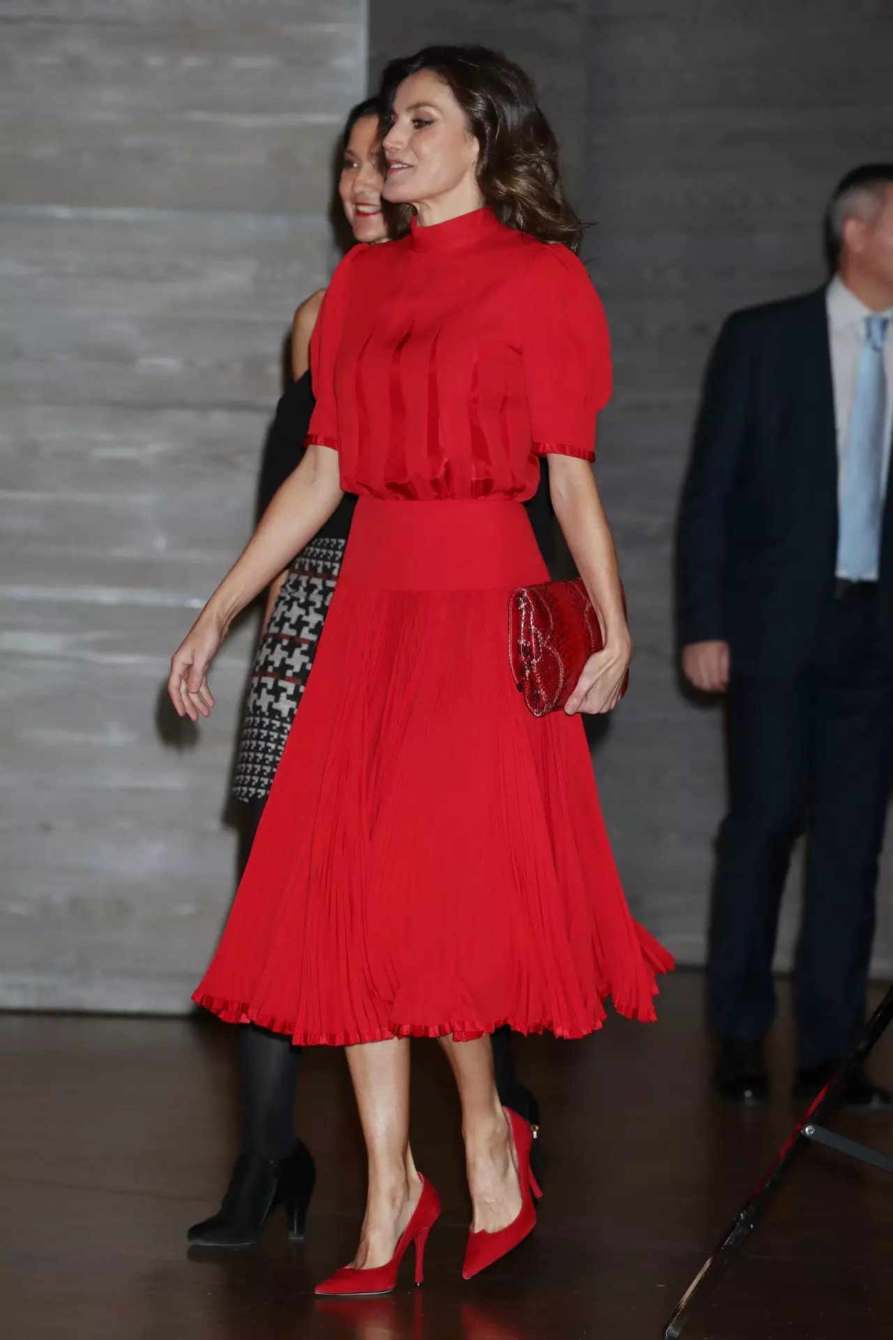 Letizia overgår sig selv i sit speciale, den røde kjole, hun bar i dag, tilhørte dronning Sofia