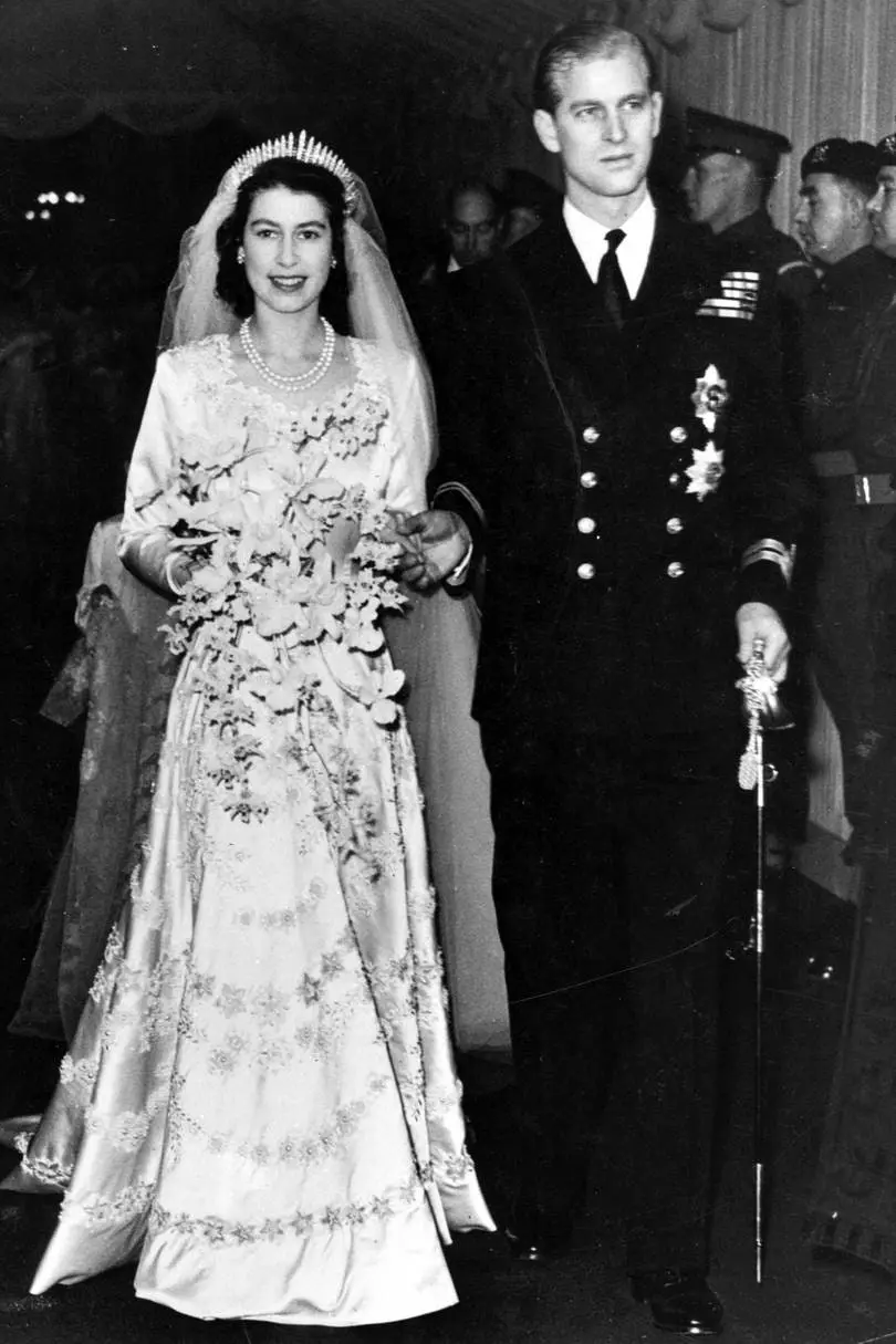 D'KENGIN ELIZABETH II AN DEN DUKE VUN EDINBURGH OP HÄR HËLLT DAG 1947