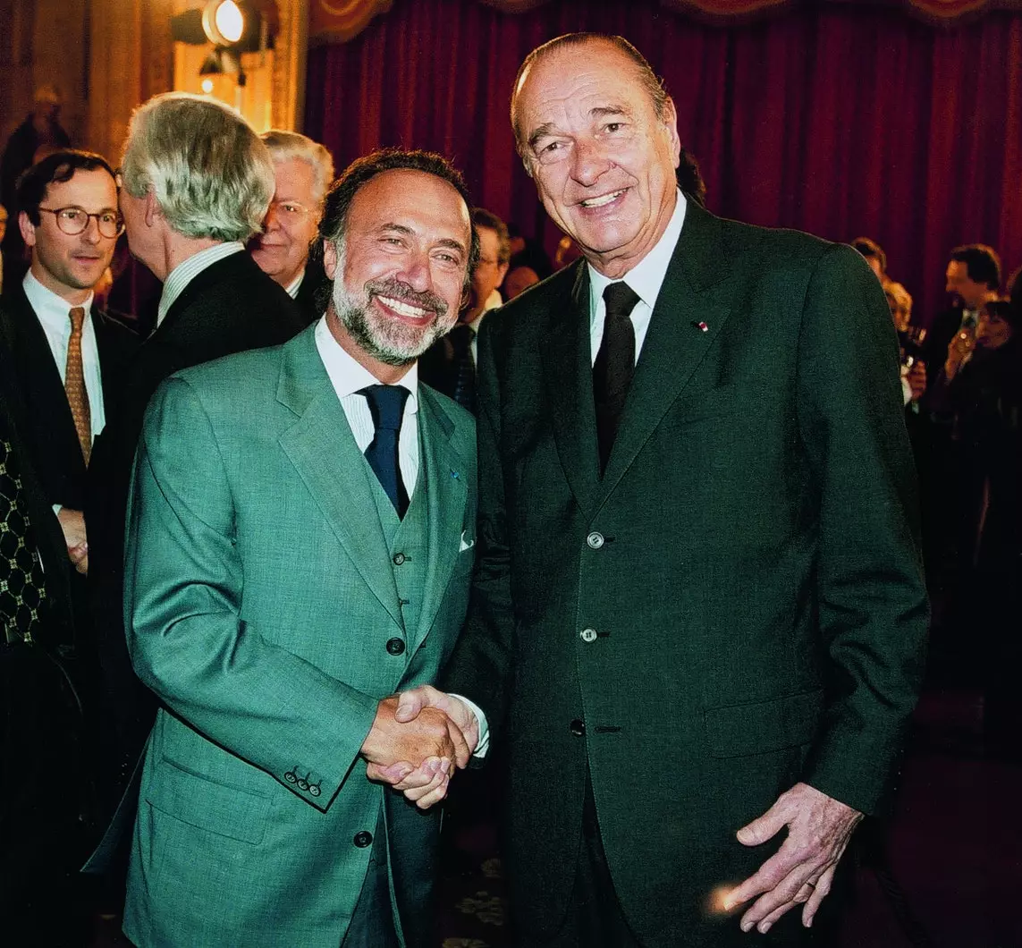 Olivier Dassault och Jacques Chirac hans politiska mentor.
