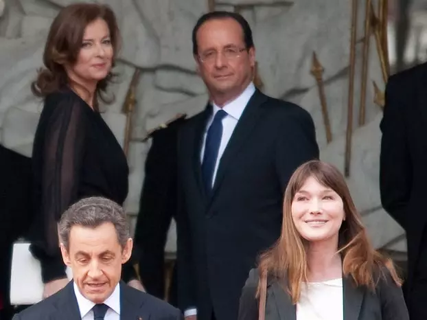 Valerie Trierweiler Francois Hollande Carla Bruni ja Nicolas Sarkozy