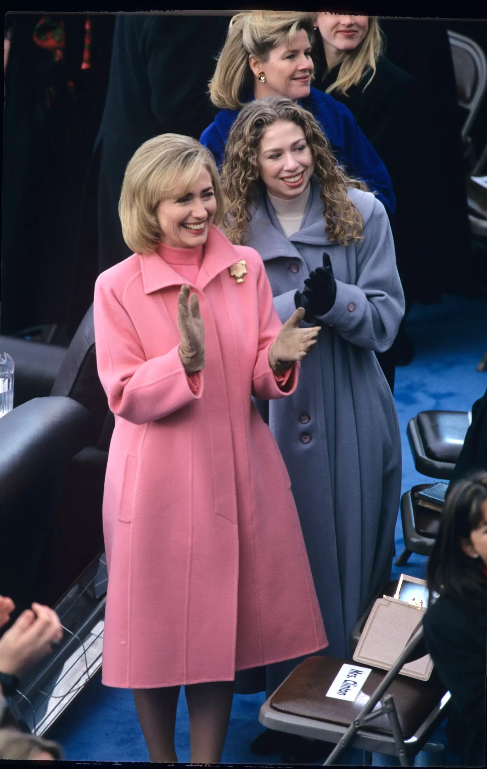 Hillary Clinton lors de l'investiture présidentielle de Bill en 1997.