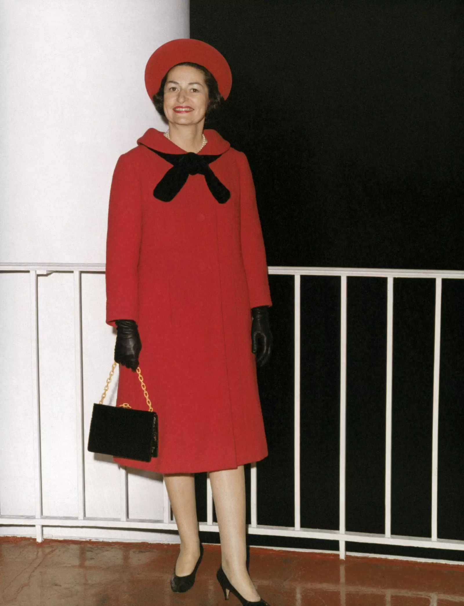 Lady Bird Johnson lors de l'investiture de son mari le 20 janvier 1965.