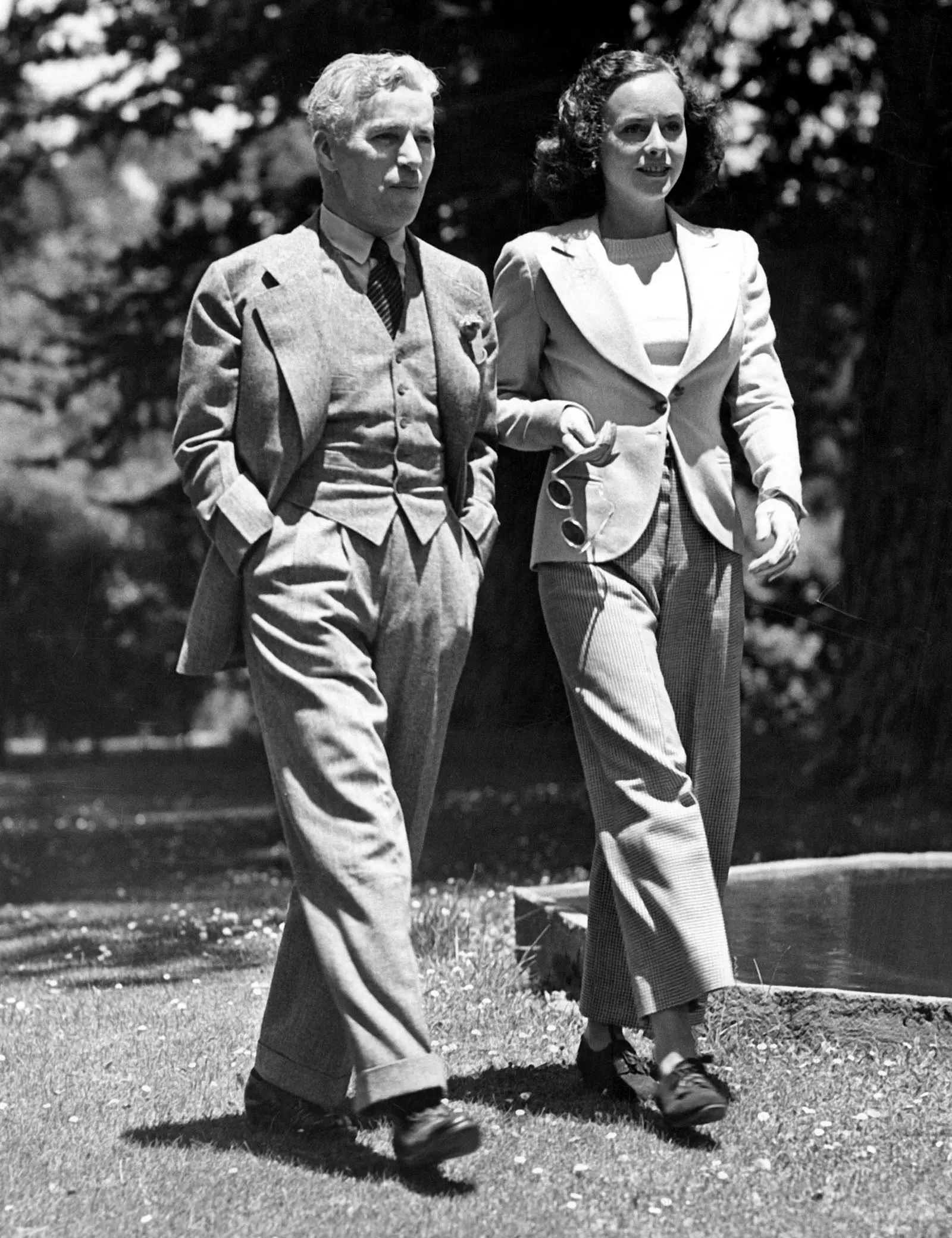 1936 में चार्ल्स चैपलिन और पॉलेट गोडार्ड।