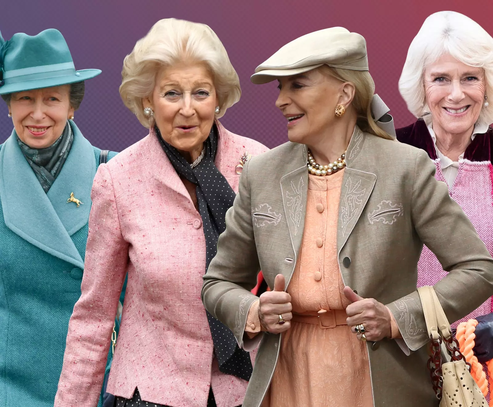 Ọmọ-binrin ọba Anne Princess Alexandra Princess Michael ti Kent ati Camilla ti Cornwall.