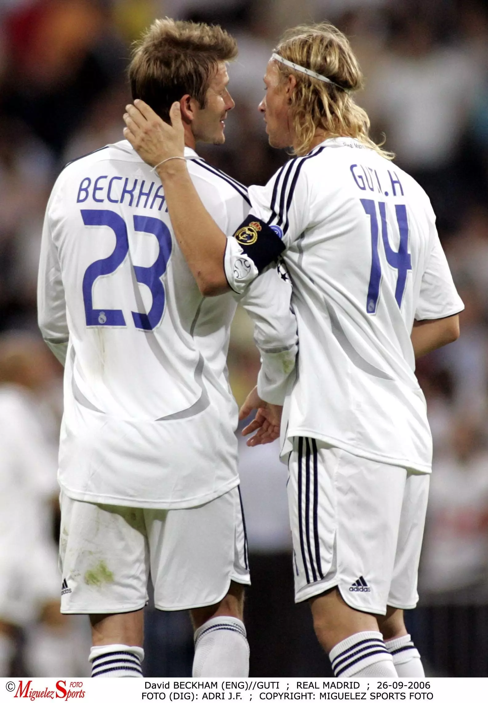 Beckham an Guti.