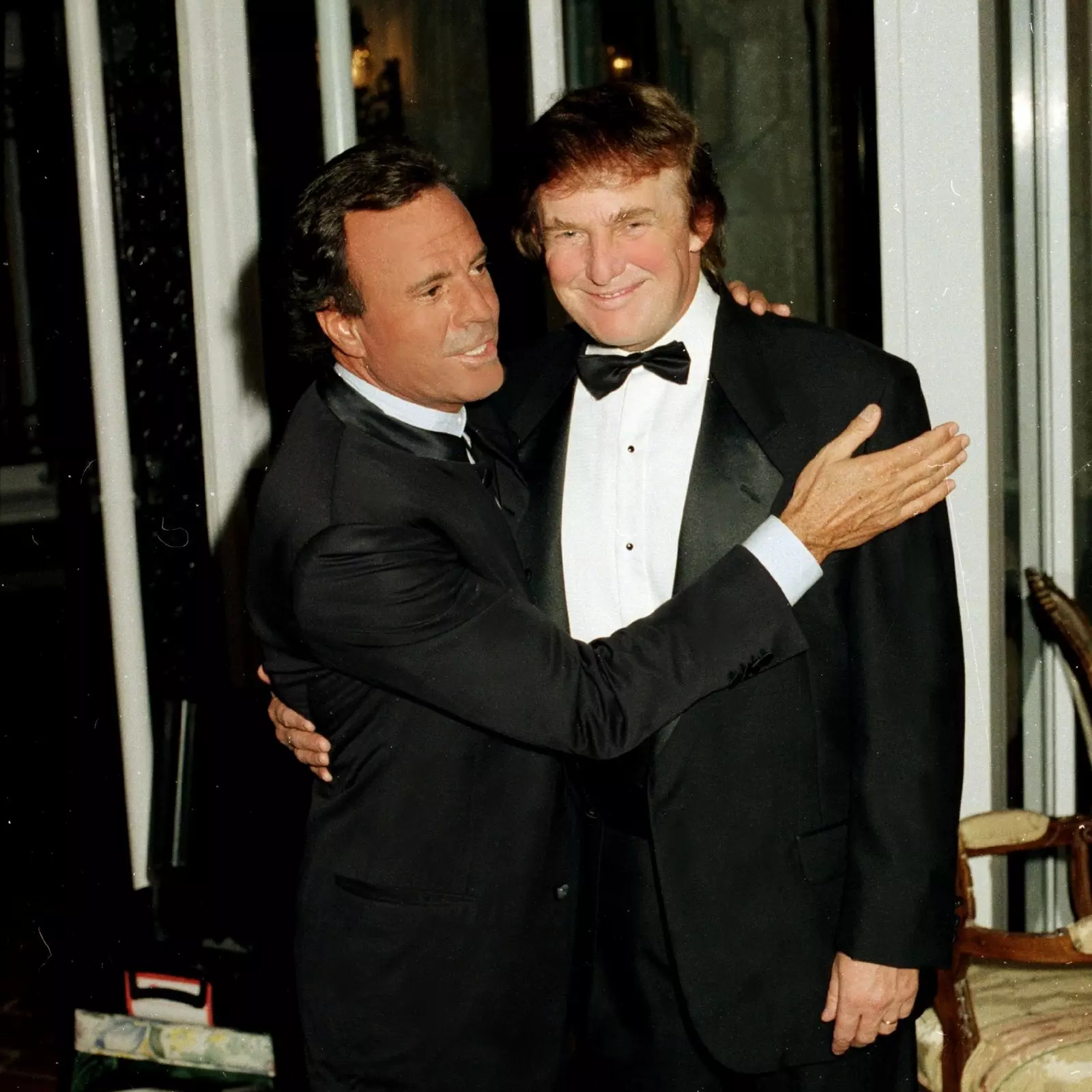 Julio Iglesias e Donald Trump en MaraLago 1997