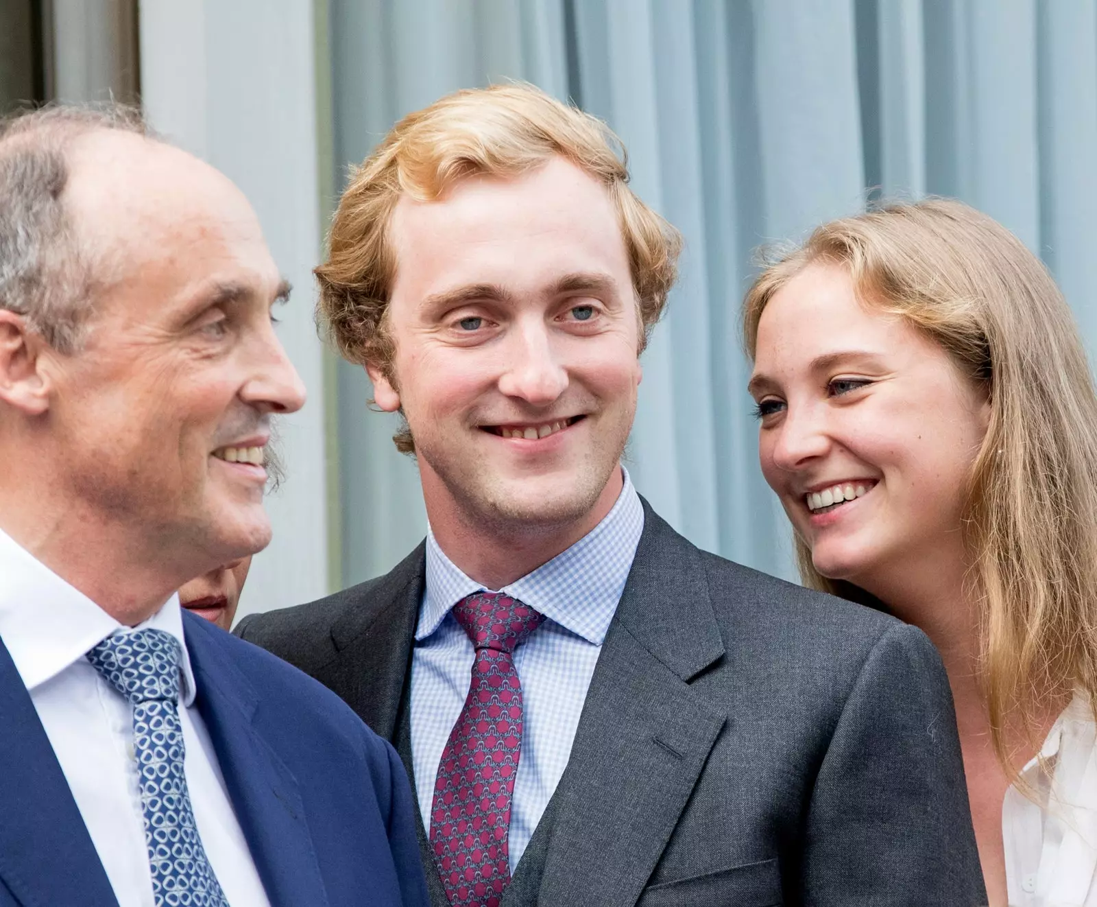 Pangeran Joachim saka Belgia karo bapake Lorenz lan adhine Luisa Maria ing taun 2017.