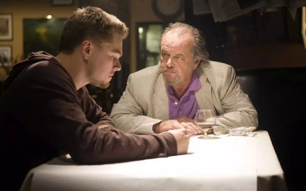 Jack Nicholson a Leonardo DiCaprio ve filmu The Departed.