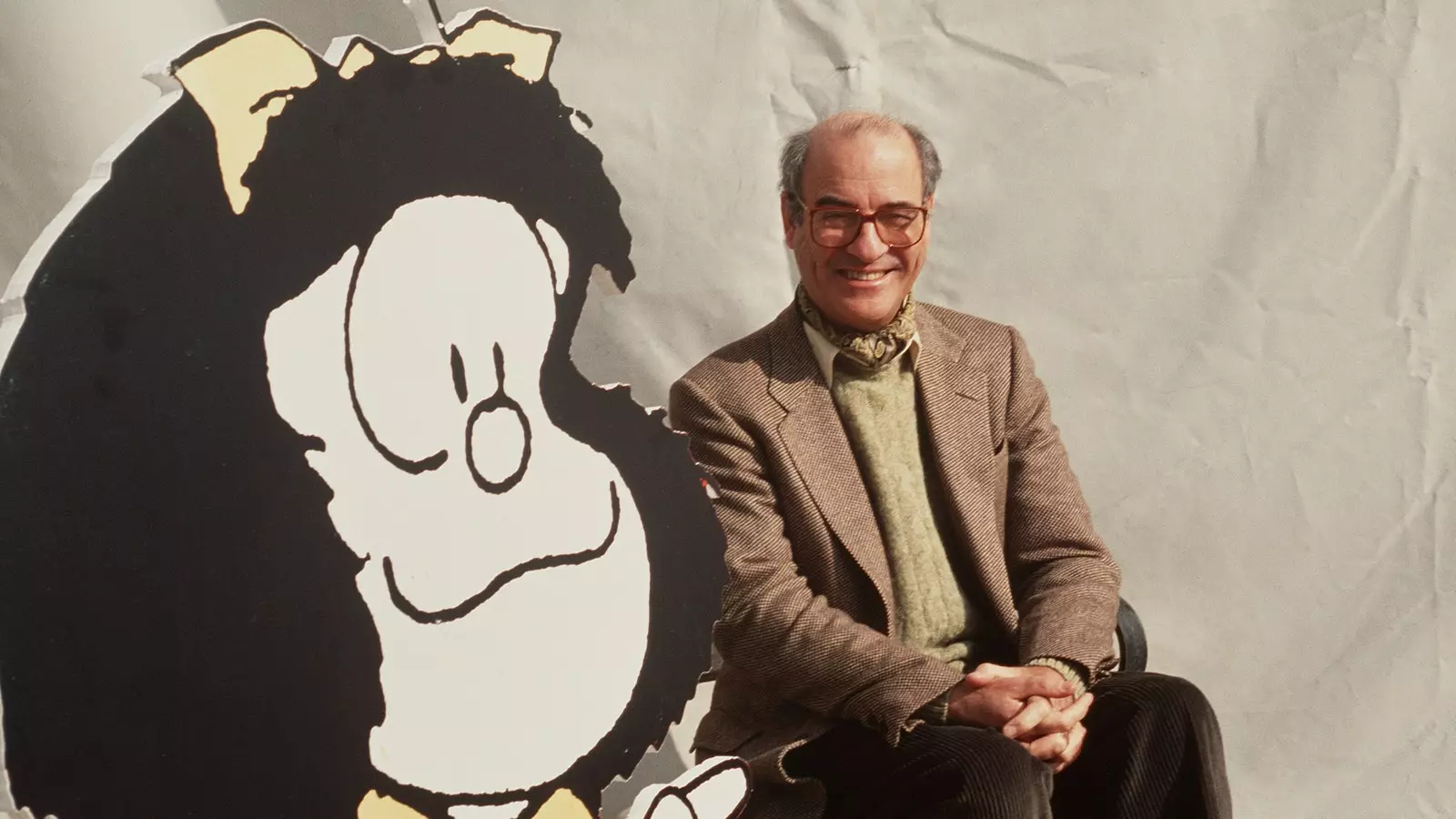 Quino com Mafalda em 1992.