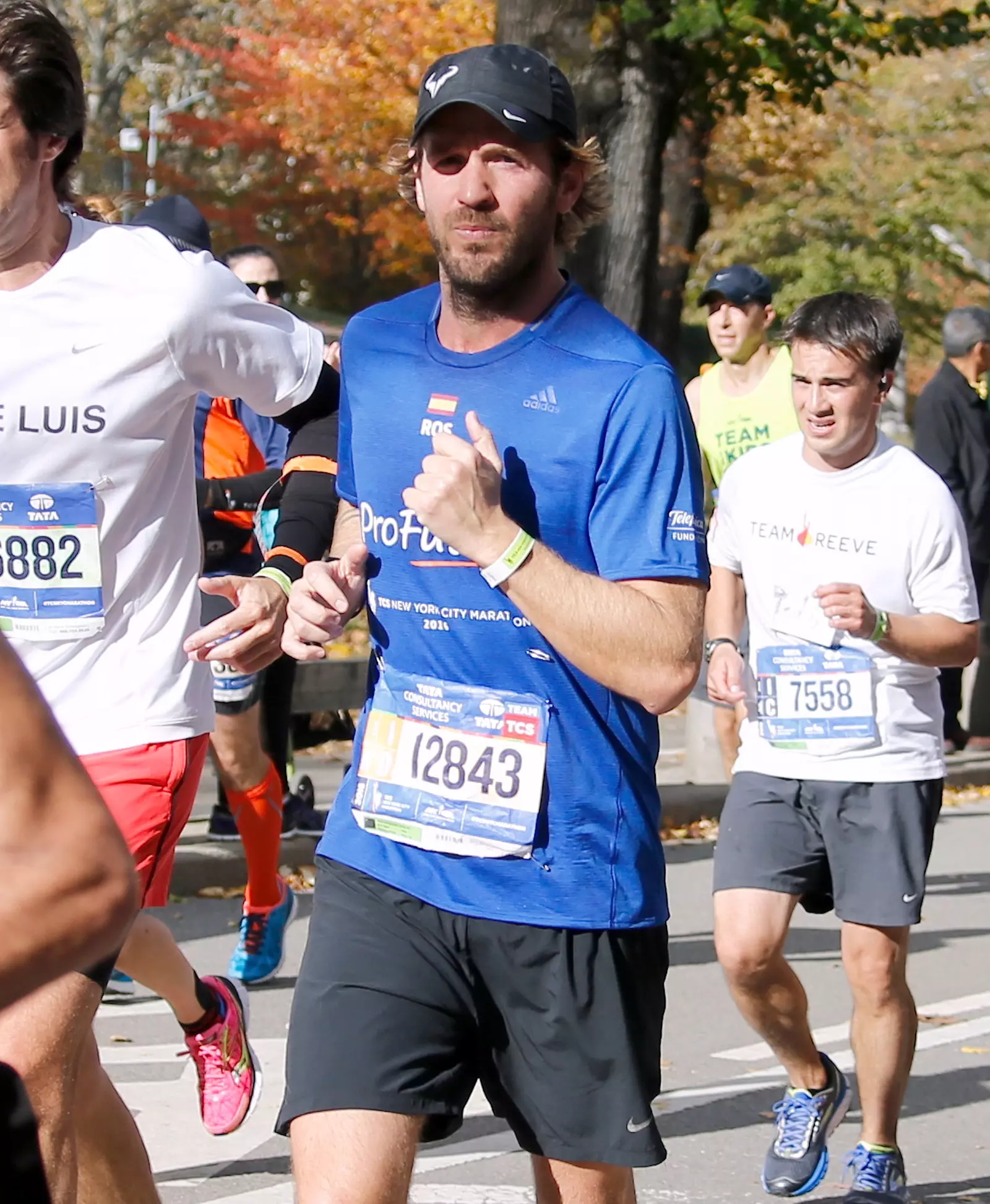 Rosauro Varo a la marató de Nova York el 2016.