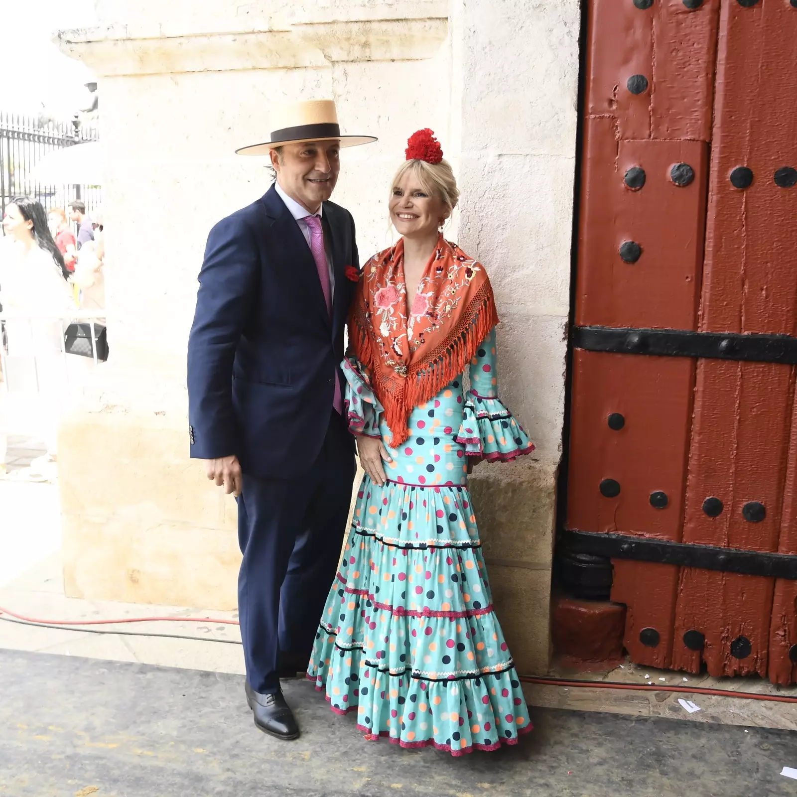 Eugenia Martínez de Irujo lan Narcís Rebollo ing pameran Enganches.