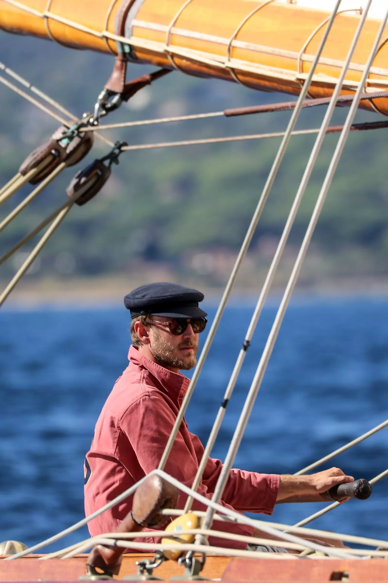 Pierre Casiraghi ໃນປີ 2018 ໃນລະຫວ່າງປີ Les Voiles de SaintTropez regattas.