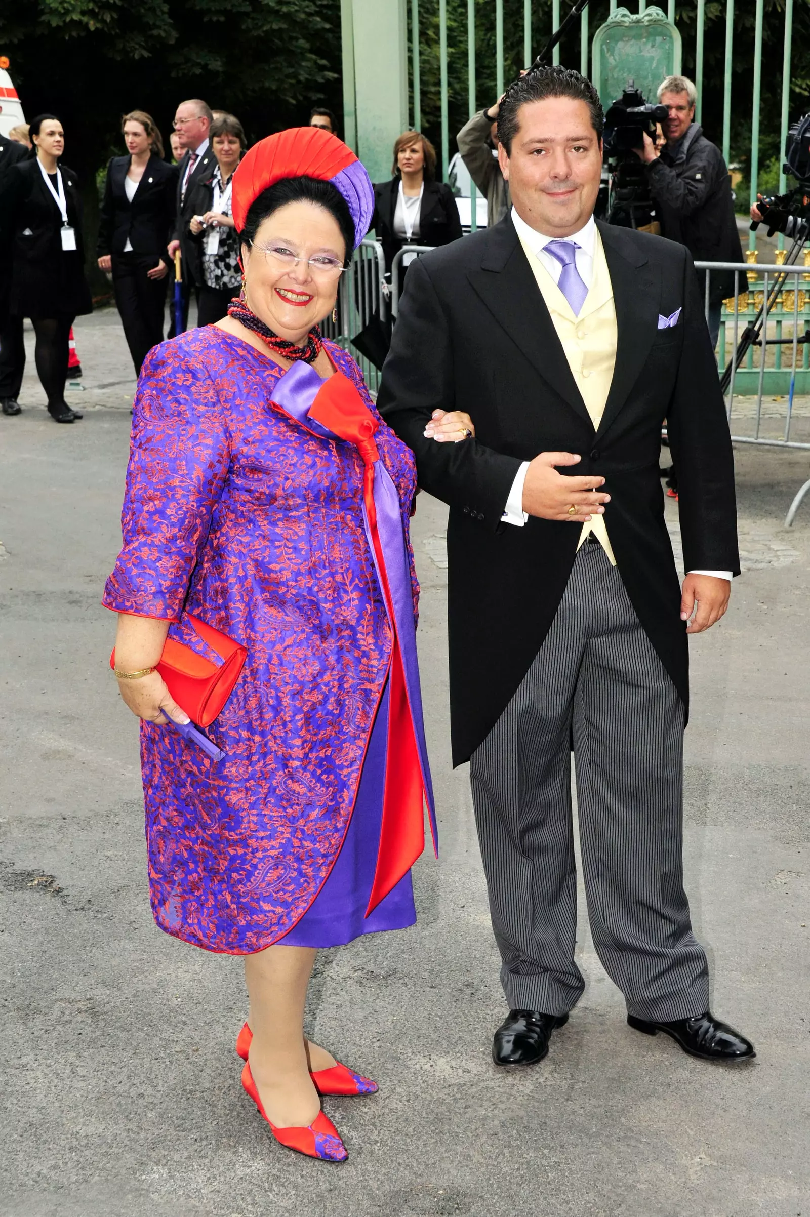 La Granduchessa Maria con il suo unico figlio in una foto d'archivio.