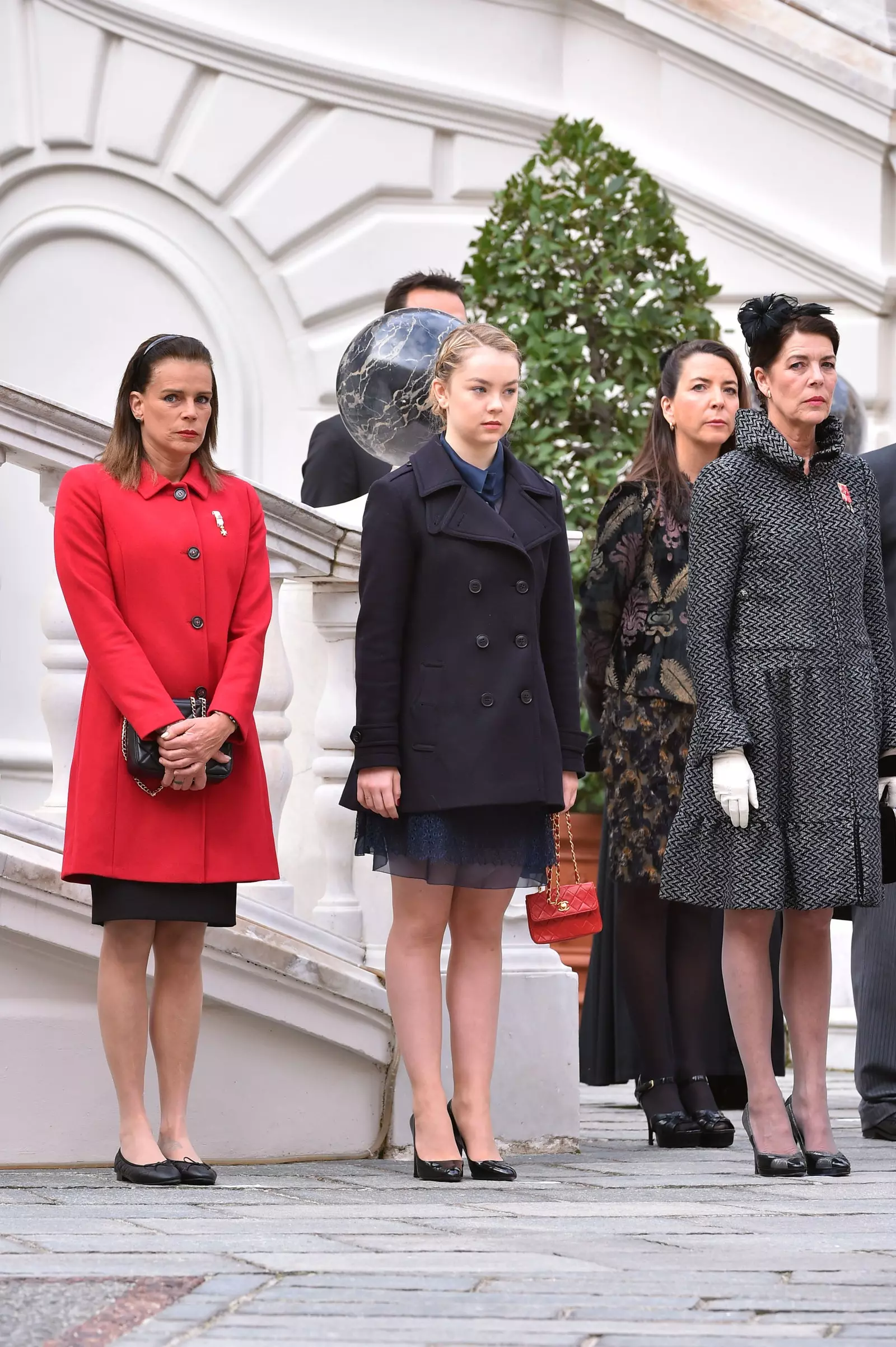 Op de nationale feestdag van Monaco in november 2015 met de prinsessen Carolina en Estefanía.