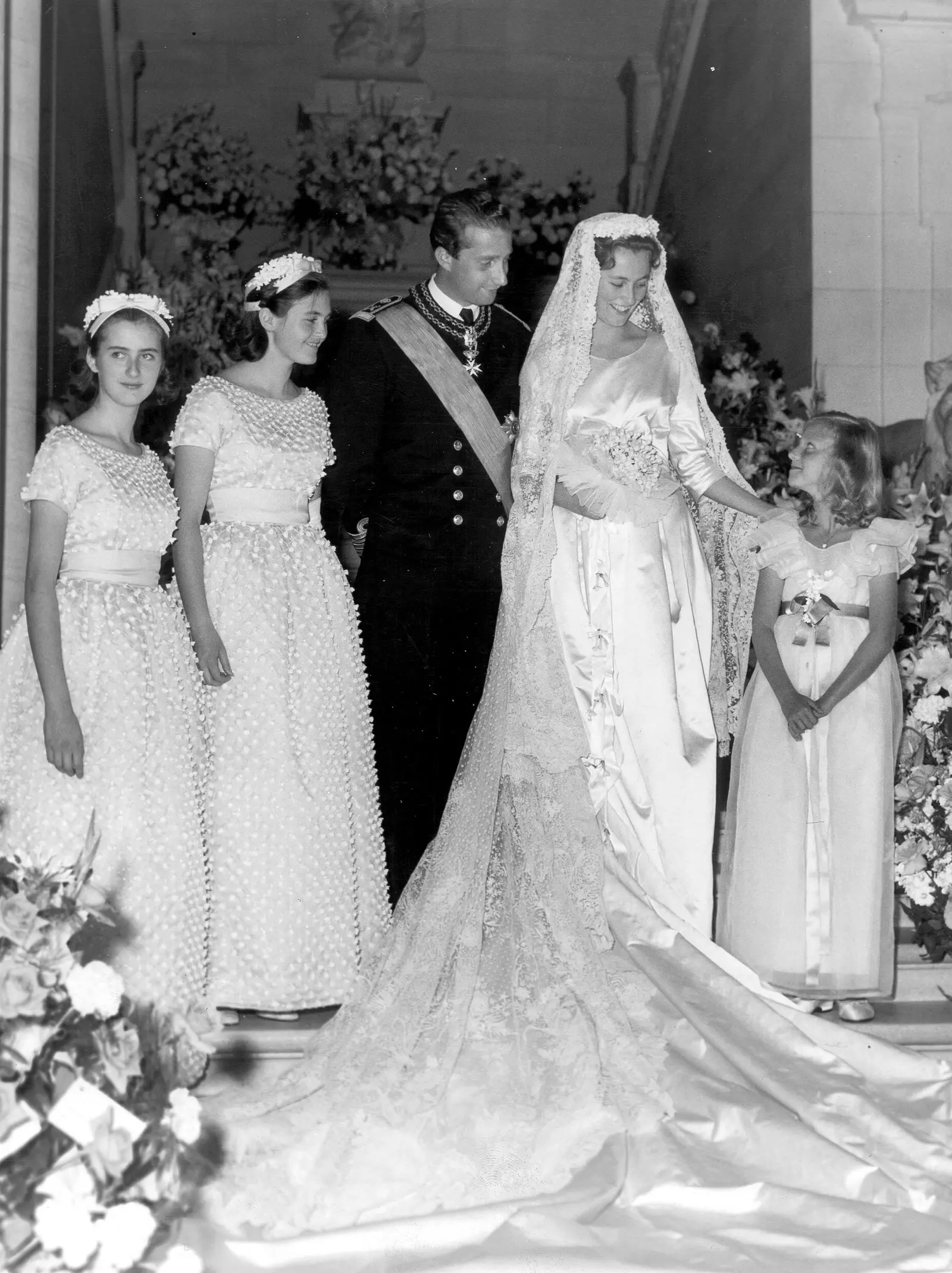 Zewaca Albert ya Belçîka û Princess Paola di 1959 de.