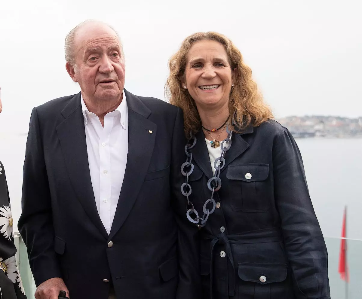 Don Juan Carlos e a Infanta Elena em 2019