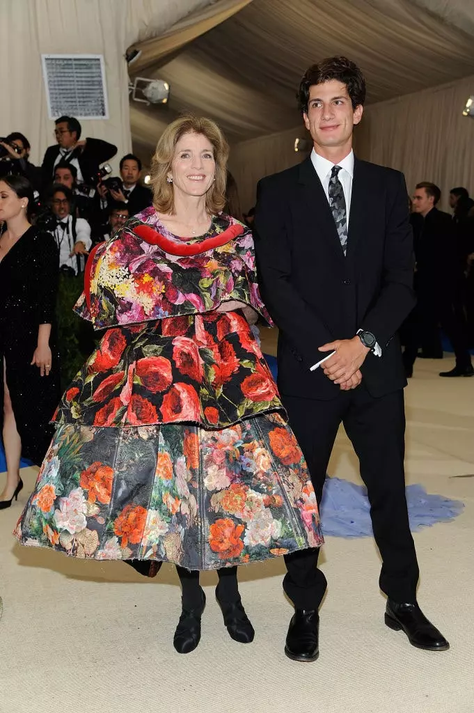 Jack Schlossberg and Caroline Kennedy at the 2017 MET Gala