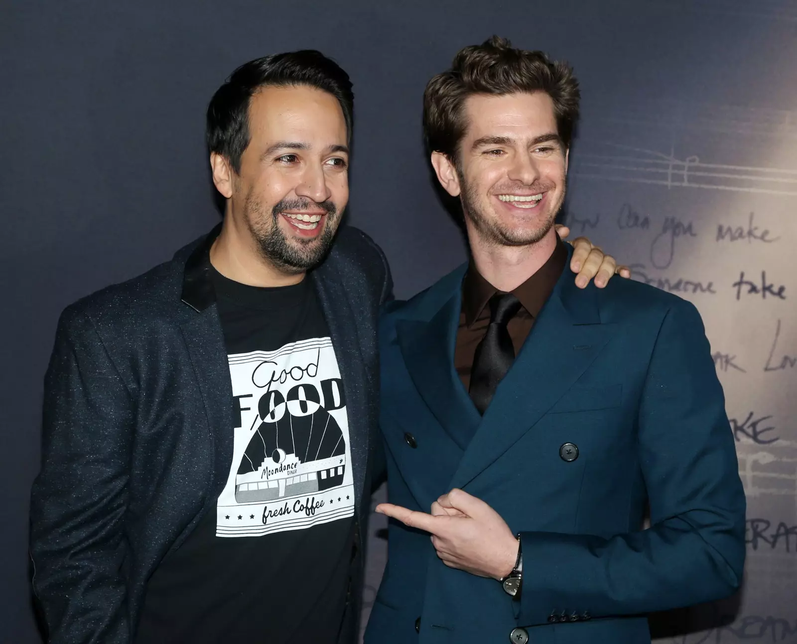 LinManuel Miranda e Andrew Garfield na estréia de Tick Tick... Boom