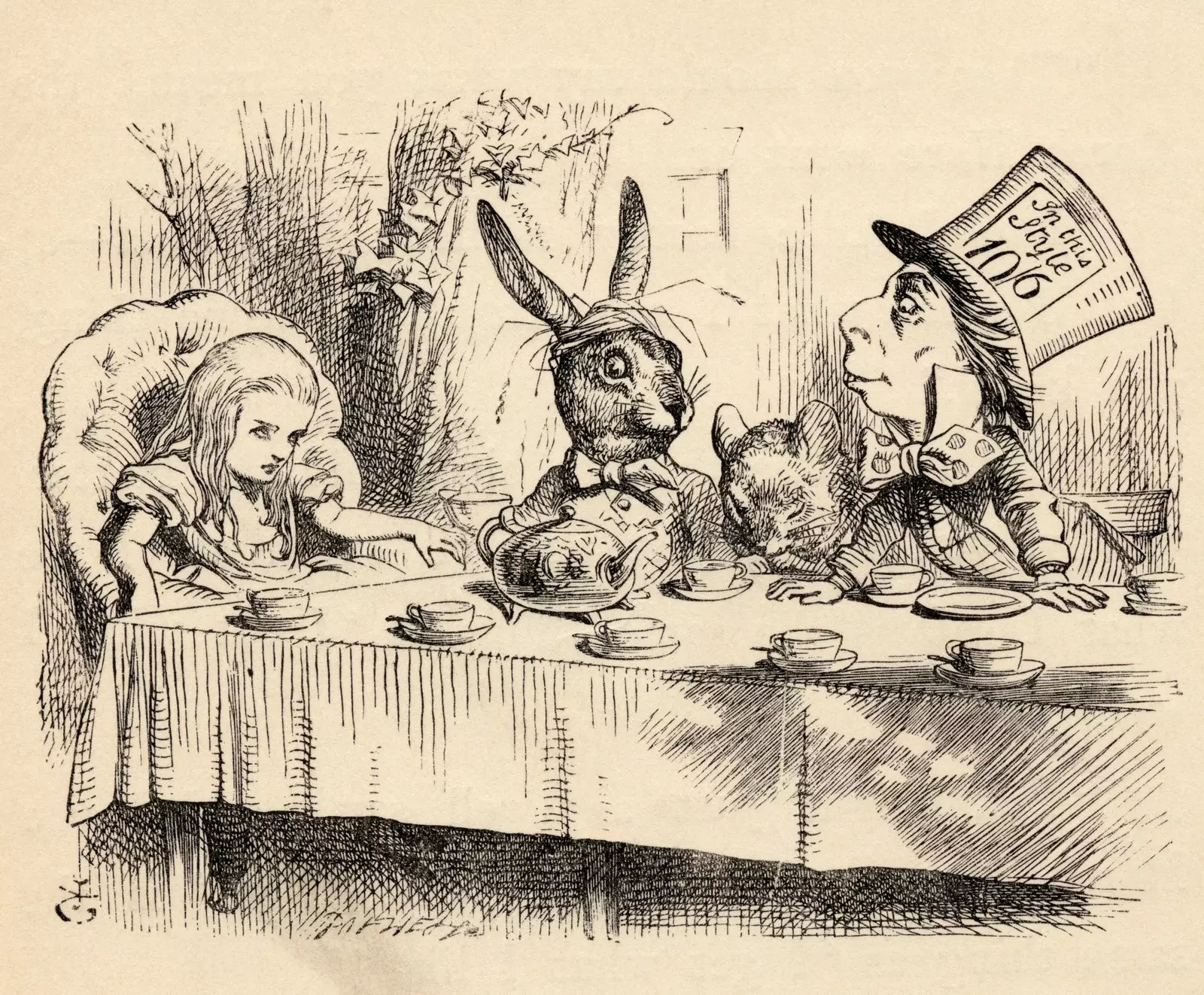 የ'Wonderland' ምሳሌ በጆን ቴኒኤል 1891።