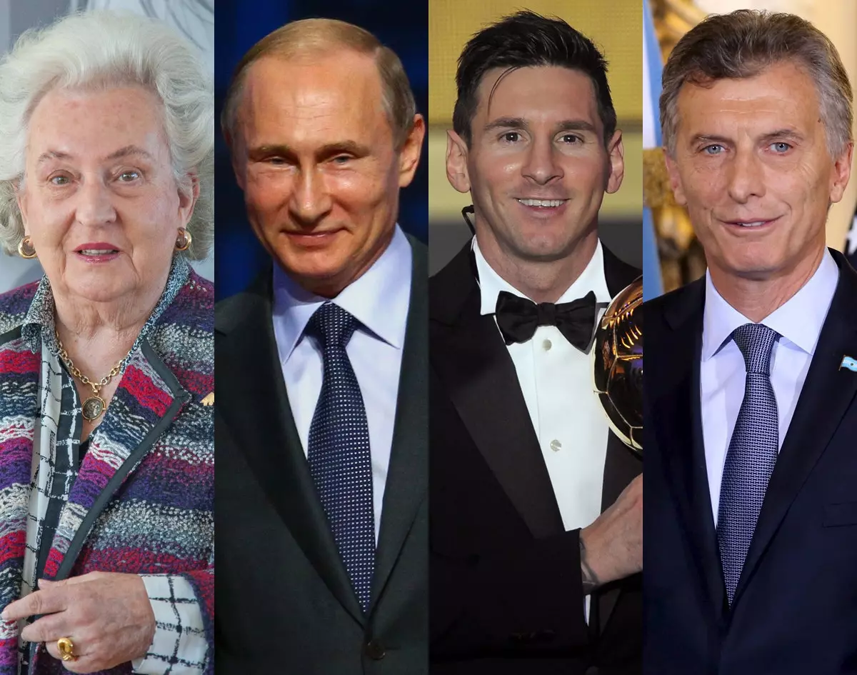 Pilar de Borbón Vladimir Putin Lionel Messi und Mauricio Macri einige der Namen, die in veröffentlicht wurden...
