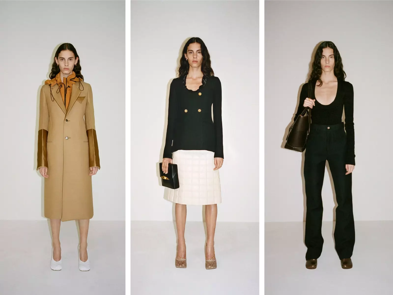 Prefall 2019 útlit eftir Daniel Lee fyrir Bottega Veneta.