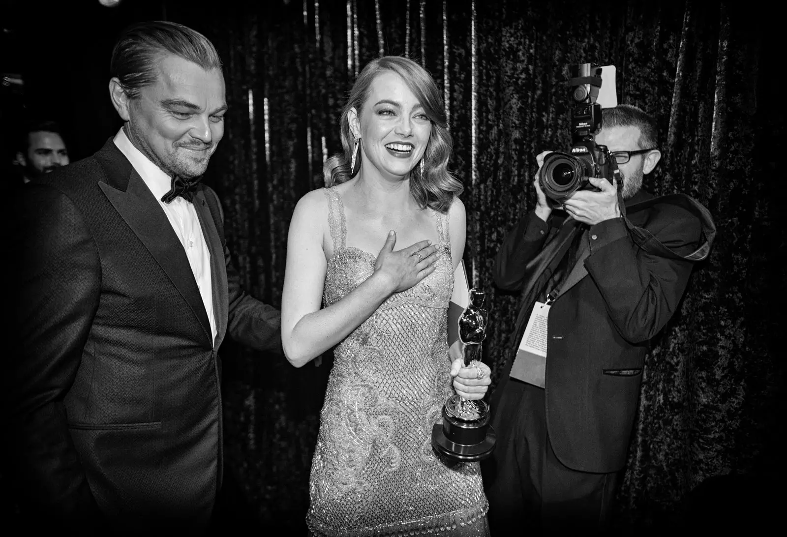 Leonardo DiCaprio ndi Emma Stone.