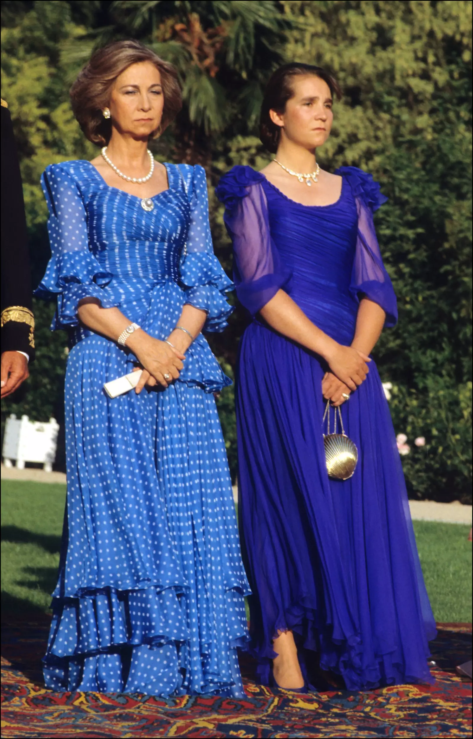 Dronning Sofia og Infanta Elena i 1980.