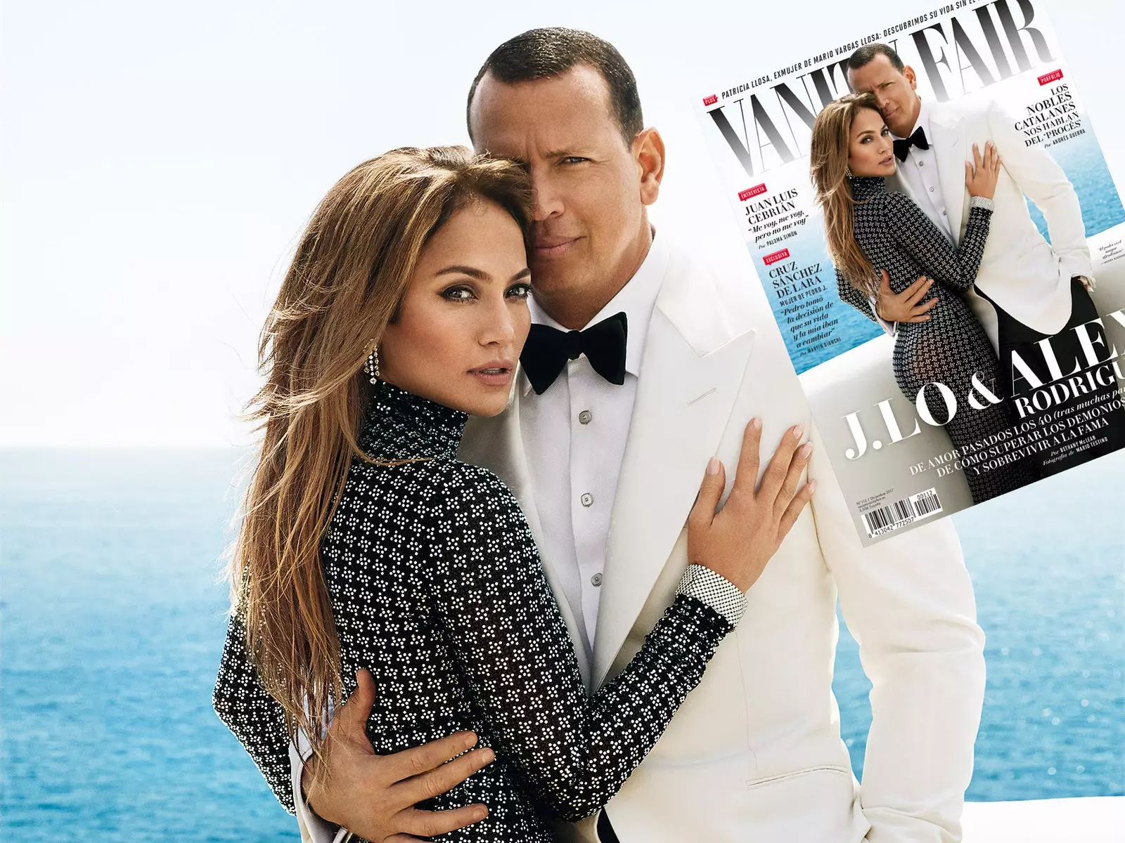 Jennifer Lopez සහ Alex Rodriguez අපගේ දෙසැම්බර් කවරයේ මාරියෝ ටෙස්ටිනෝ විසින් නිරූපණය කරන ලදී.