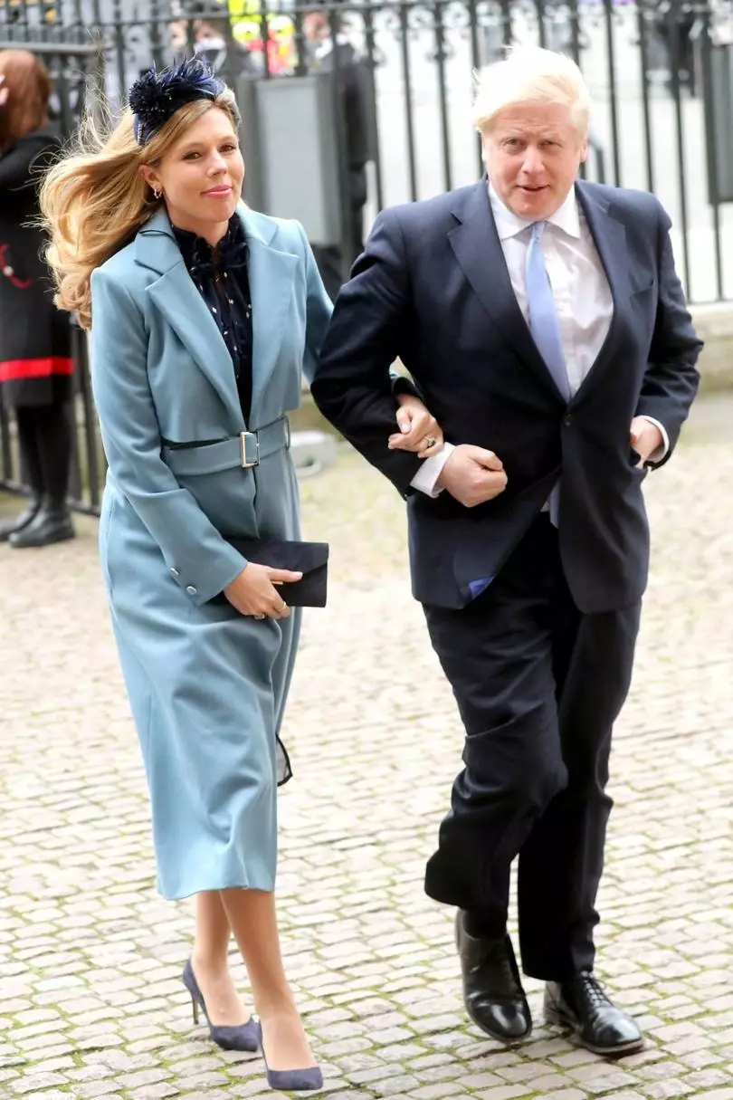 Carrie Symonds dan Boris Johnson tiba di acara Hari Komanwel tahun lalu.