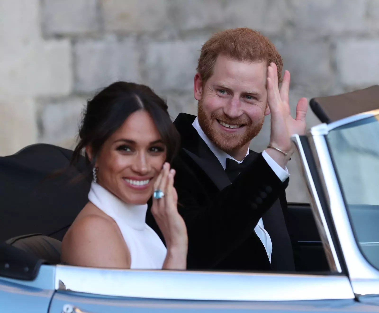 Prince Harry ndi Meghan Markle pa tsiku laukwati wawo.