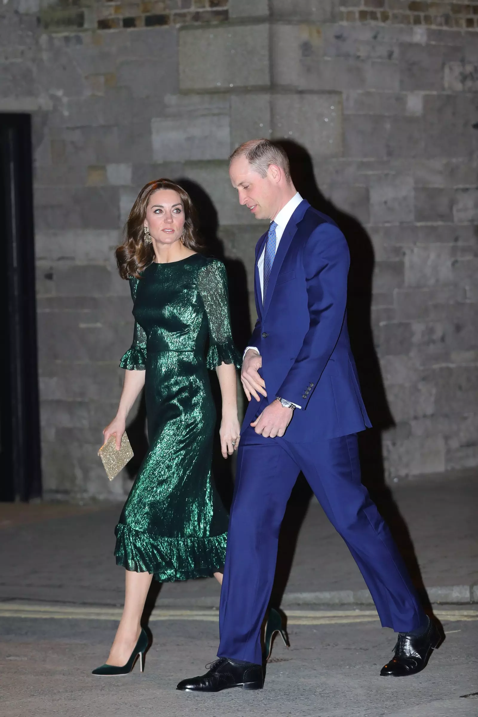 Kate in un vestito de La moglie del vampiro e il principe William lo scorso marzo a Dublino.