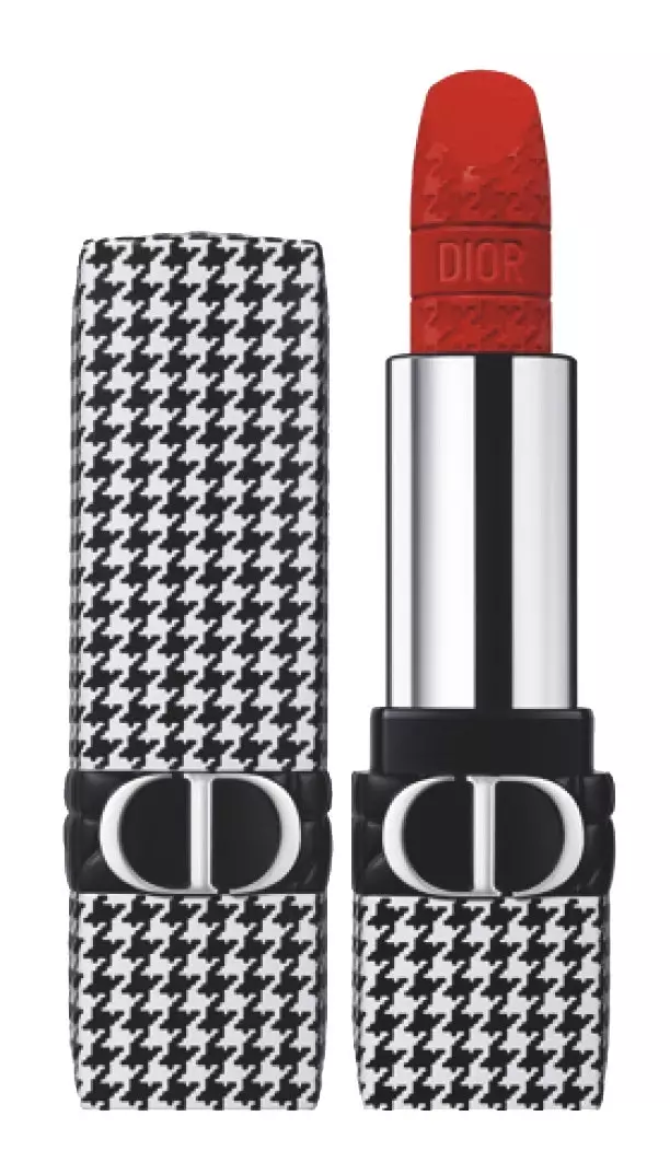 Rouge Dior Edition Edition Nshya Reba Houndstooth Yuzuza Lipstick ya Dior