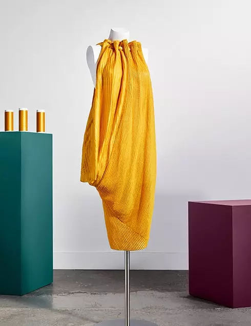 Dress made with Microsilk by Stella McCartney and exhibited at MoMA New York