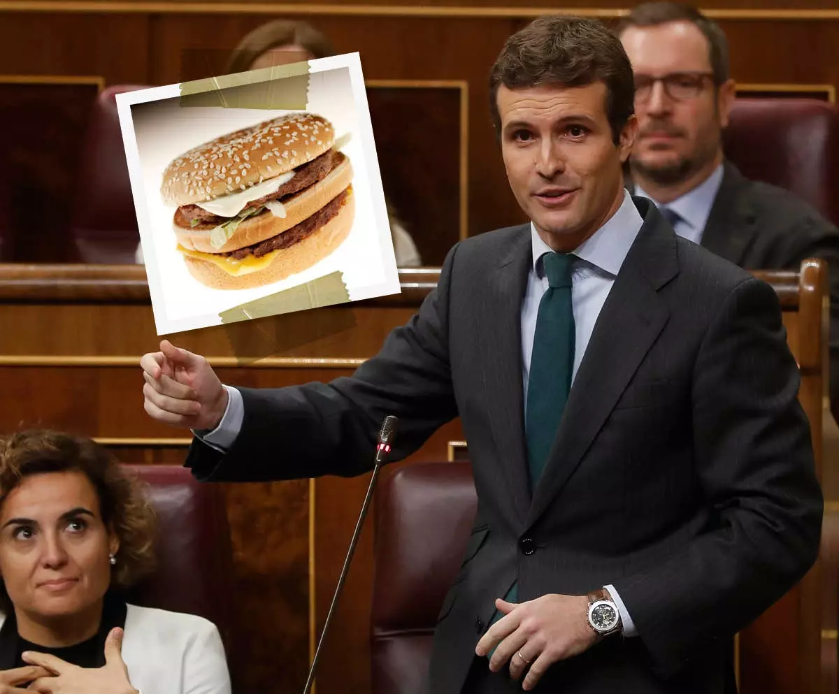 It-tim tal-istampa ta’ Pablo Casado jispjega għaliex ir-ritratt tal-mexxej tal-PP huwa Big Mac fl-Andalusija