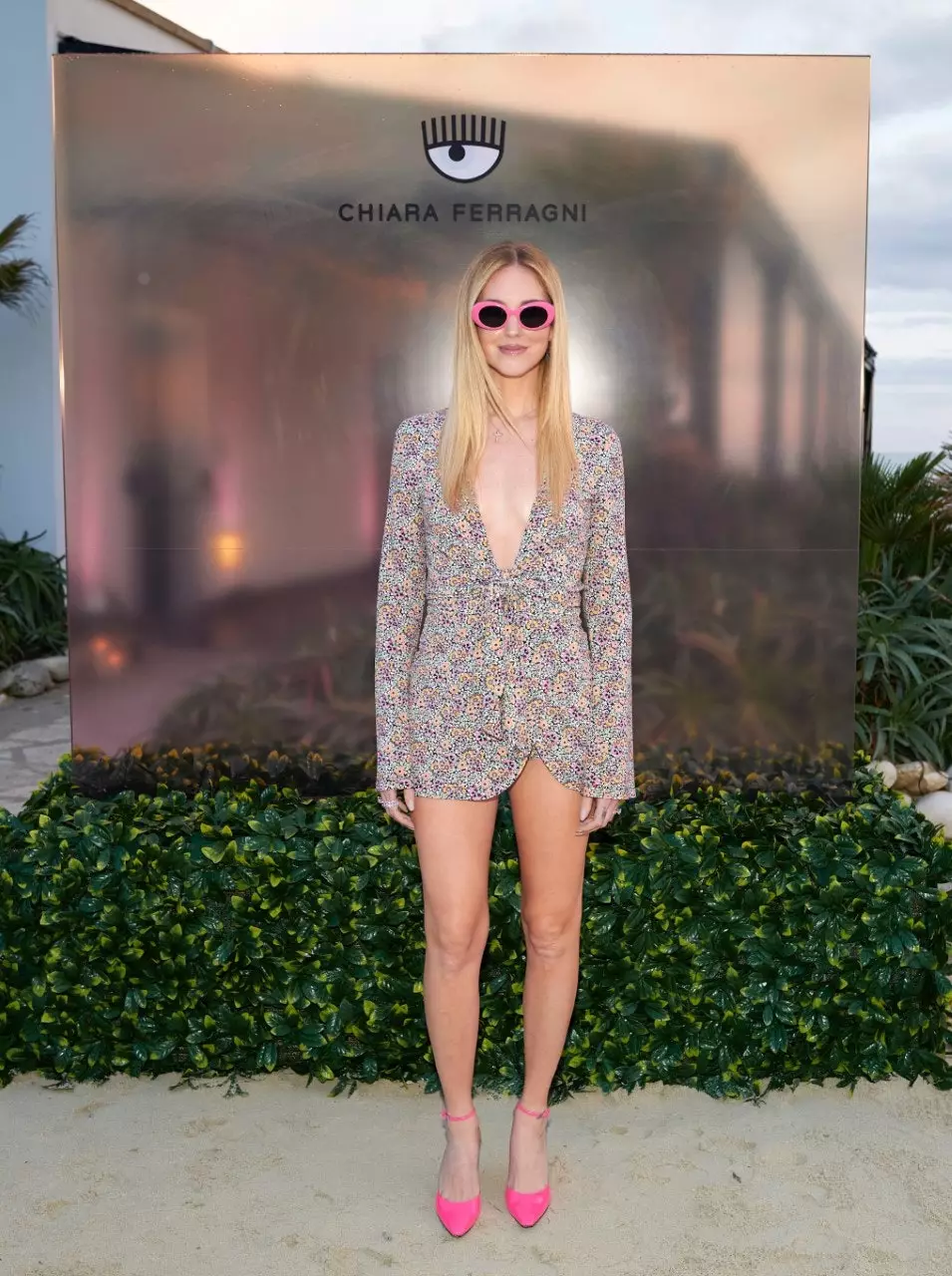 Chiara Ferragni during the presentation of her first eyewear collection with Safilo in Palermo.