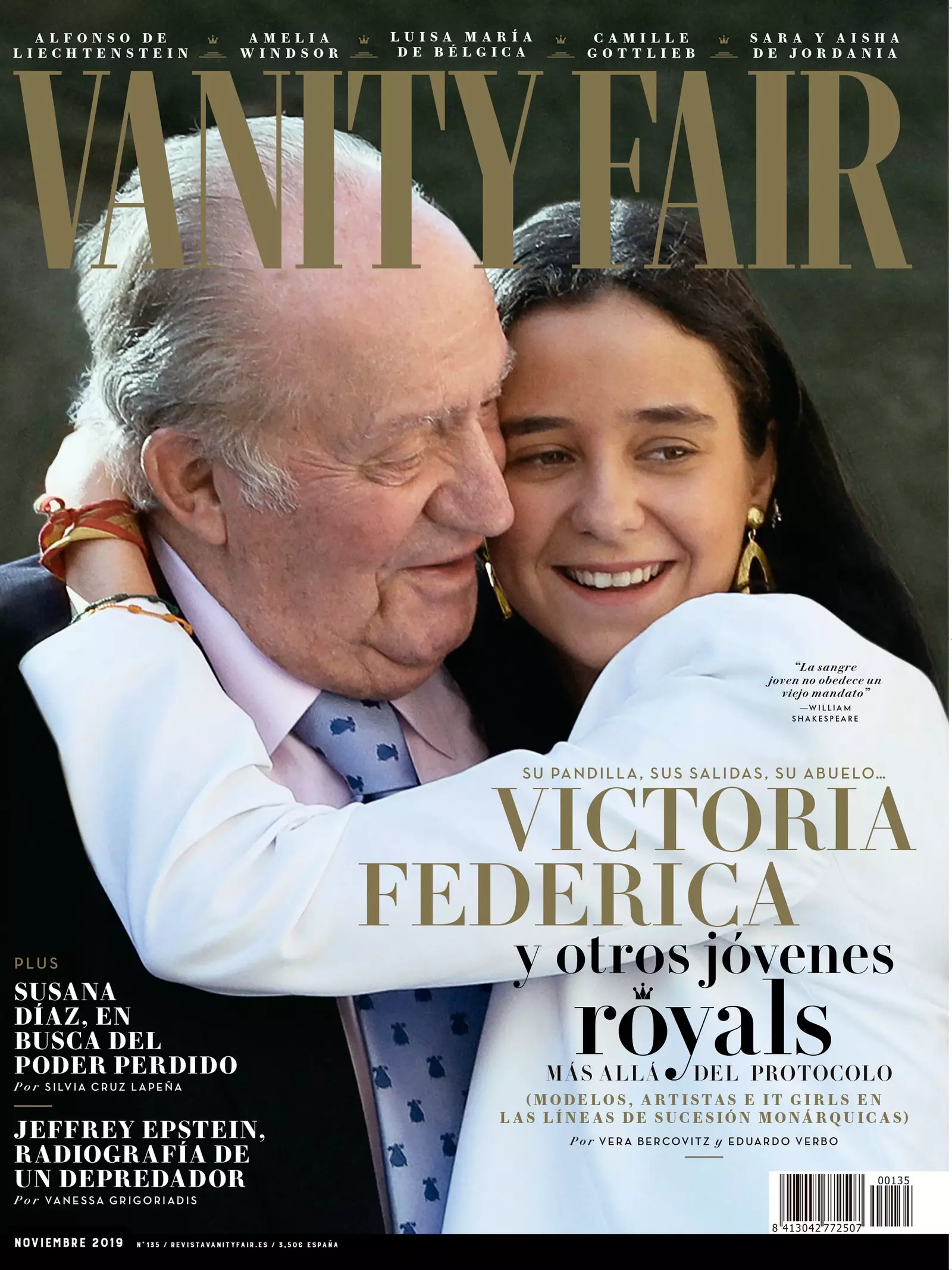 Cover of the VanityFair November issue.