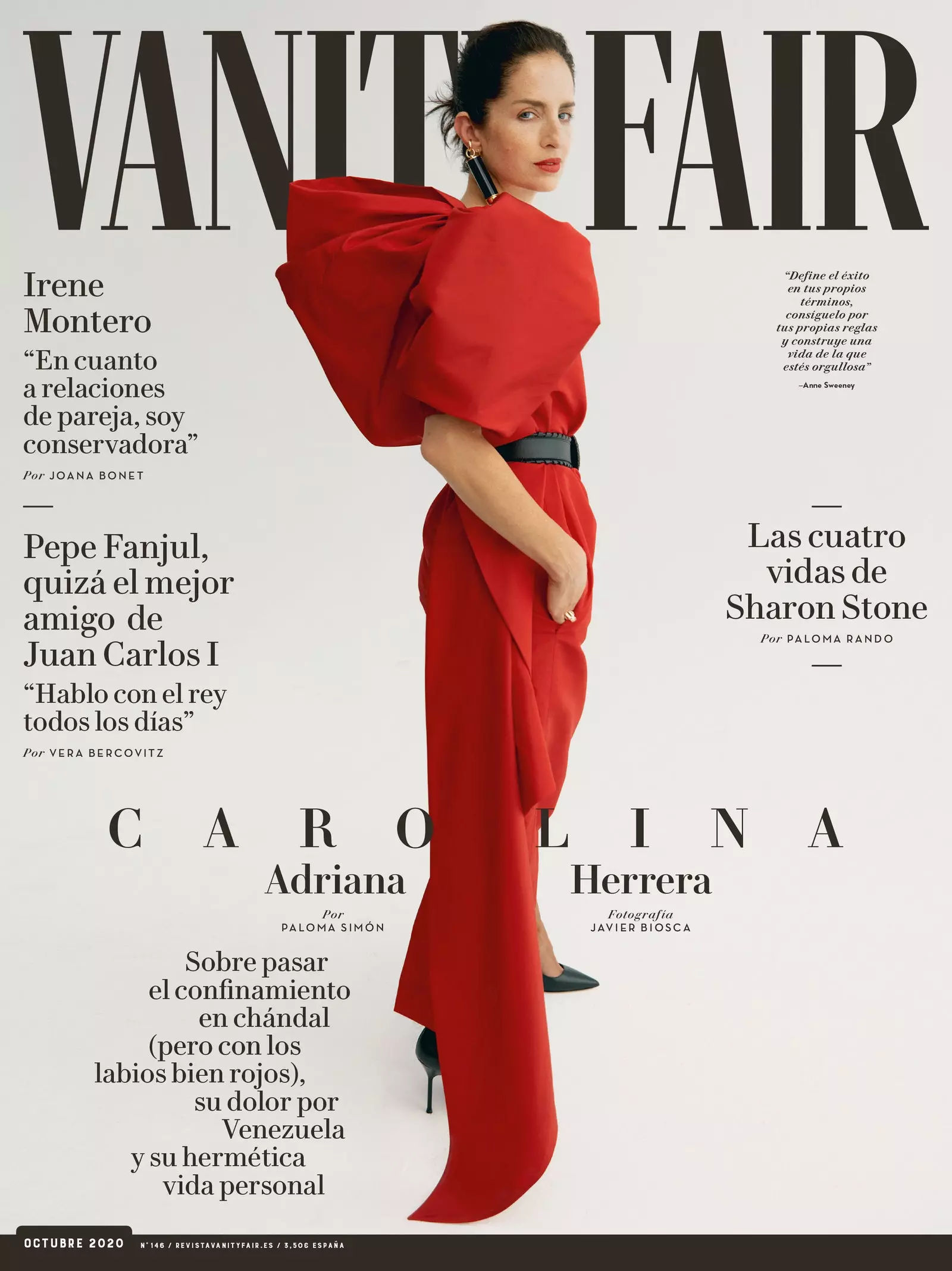 Carolina Adriana Herrera eo amin'ny fonon'ny VanityFairOctubre.