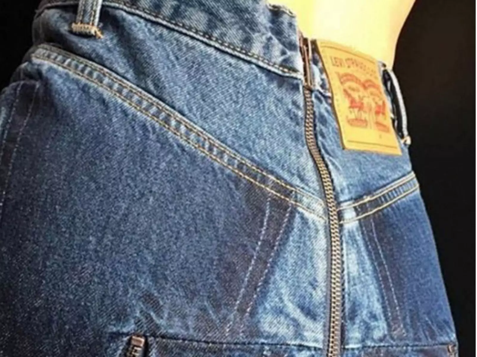 Vetements Jeans Zip