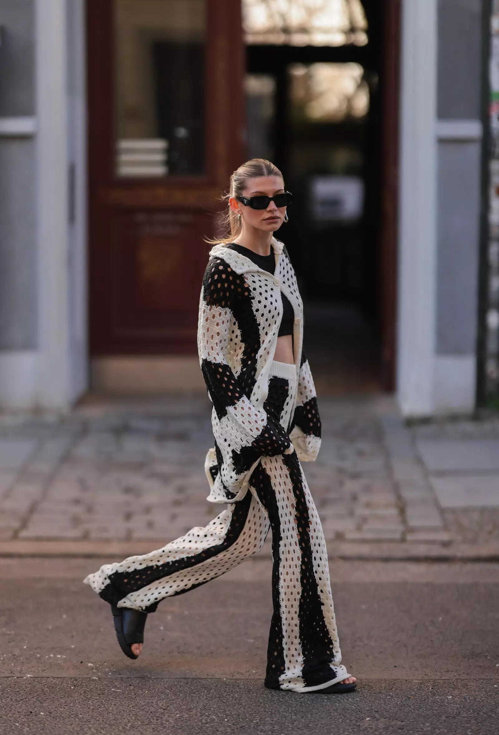 Street Style Crochet Pant sy Jacket