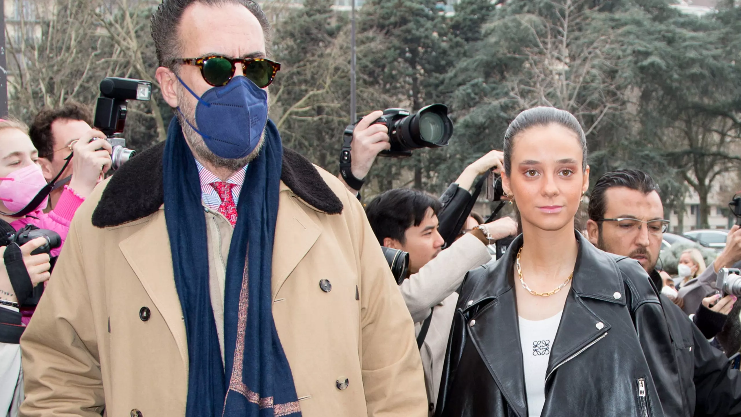 Victoria Federica a Jaime de Marichalar na prehliadke Loewe na parížskom týždni módy.