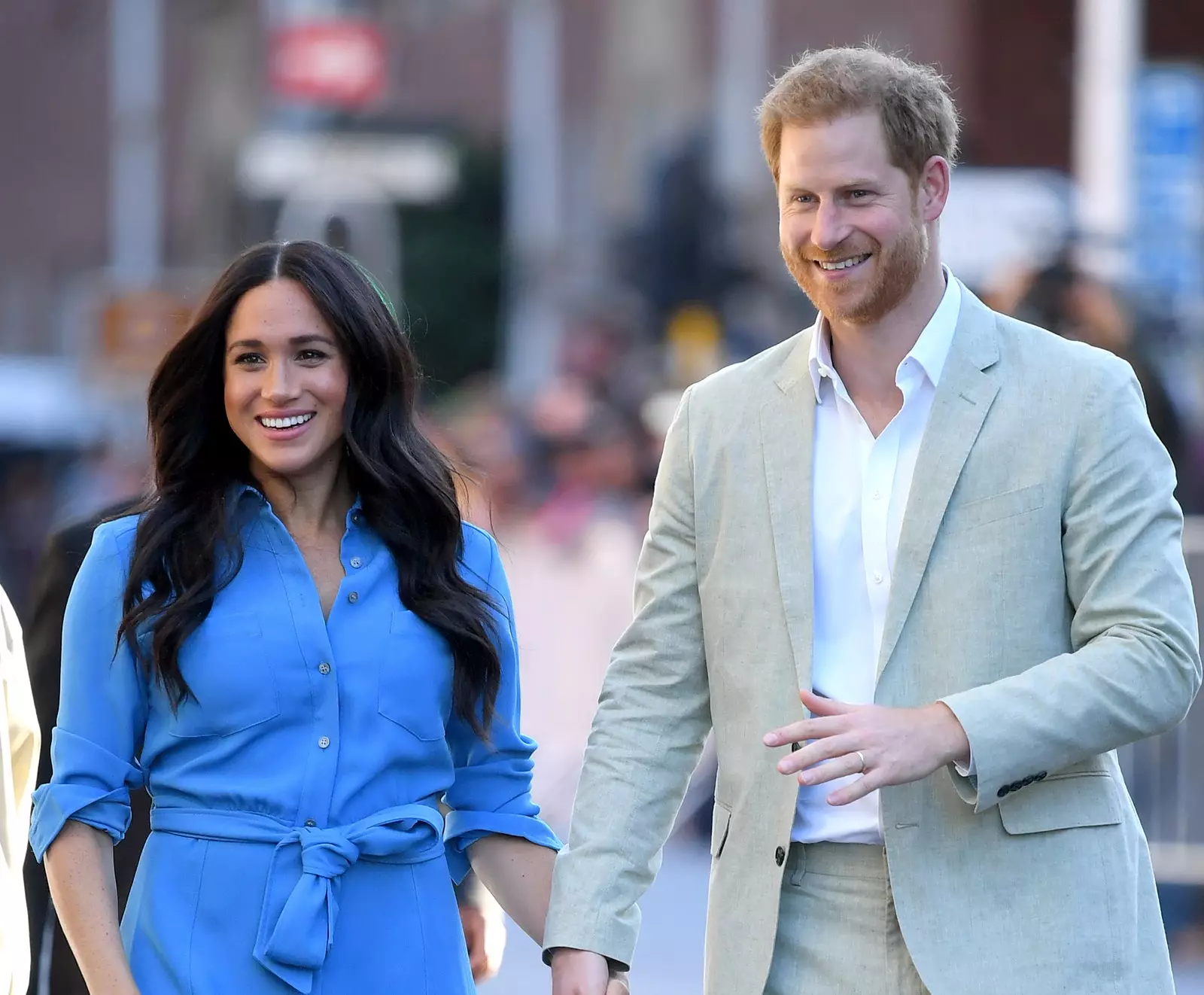 Meghan ma Prince Harry i le taimi o la latou malaga tautupu i Aferika i Saute i le 2019