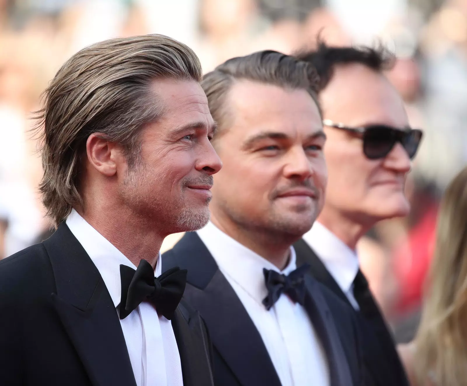 Brad Pitt Leonardo DiCaprio and Quentin Tarantino.