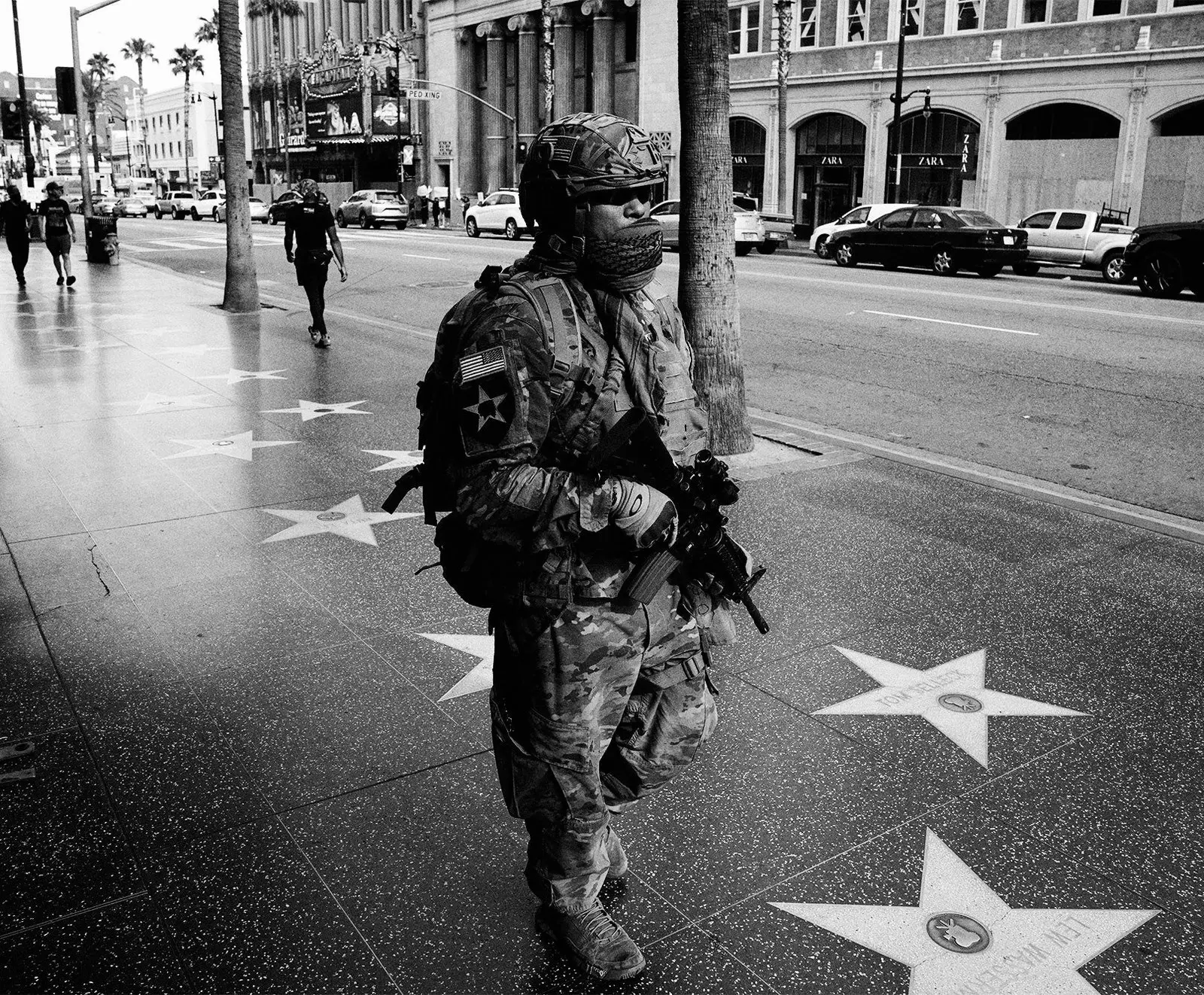 De Nasjonale Garde op 'e Hollywood Walk of Fame.