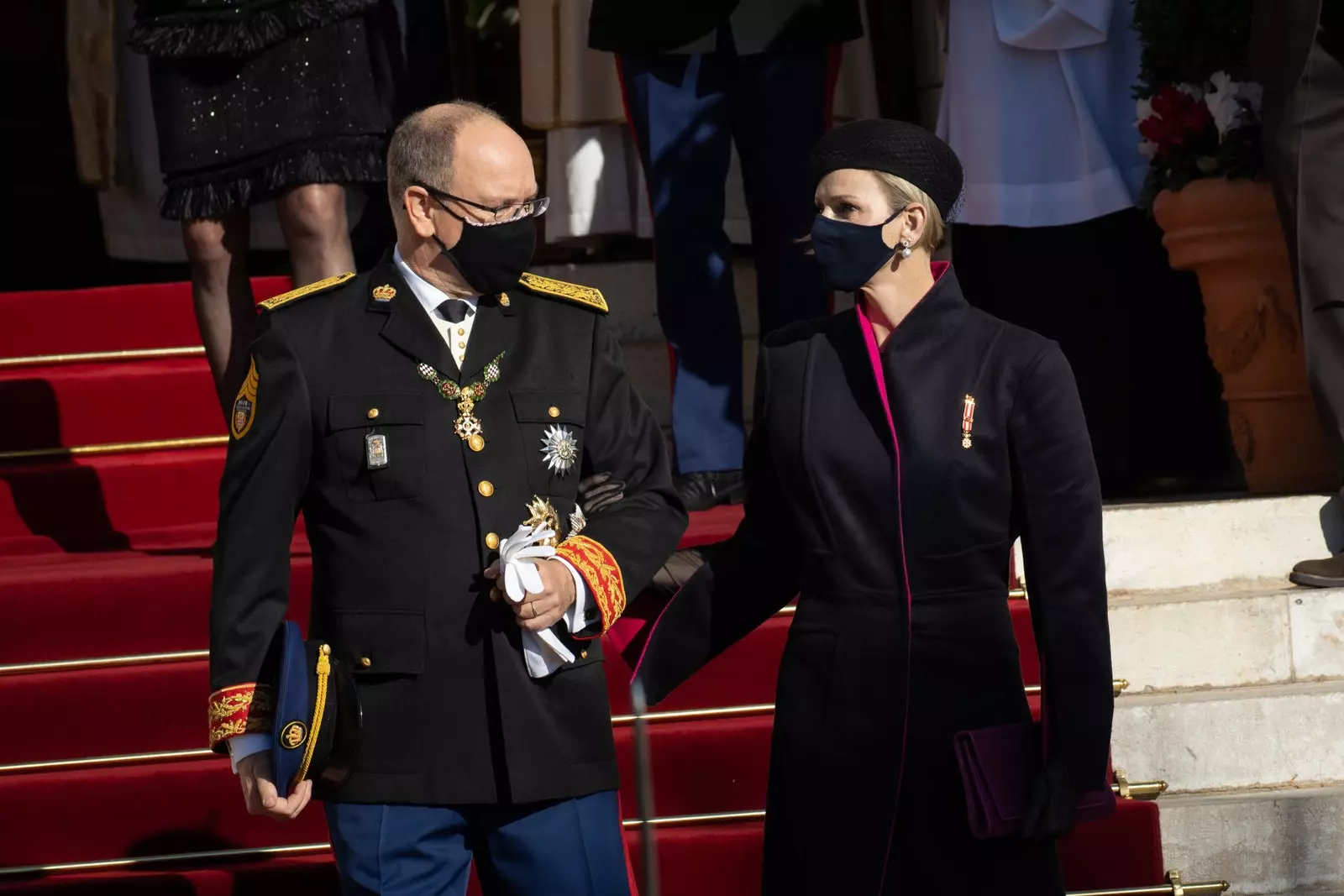 Albert II de Monaco et son épouse la princesse Charlène