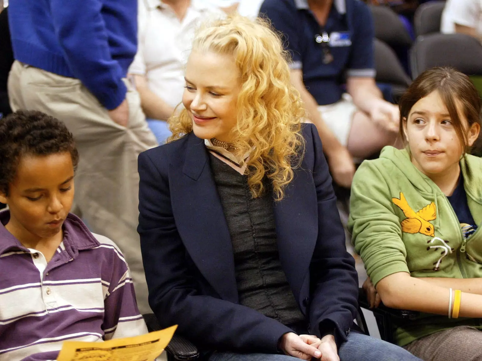 Nicole Kidman con i suoi figli Connor e Bella nel 2004.