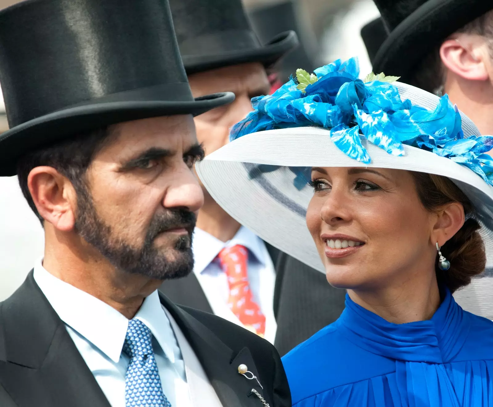 Haya binti al Hussein bersama suaminya Mohamed bin Rashid al Maktoum di Ascot pada 2010.