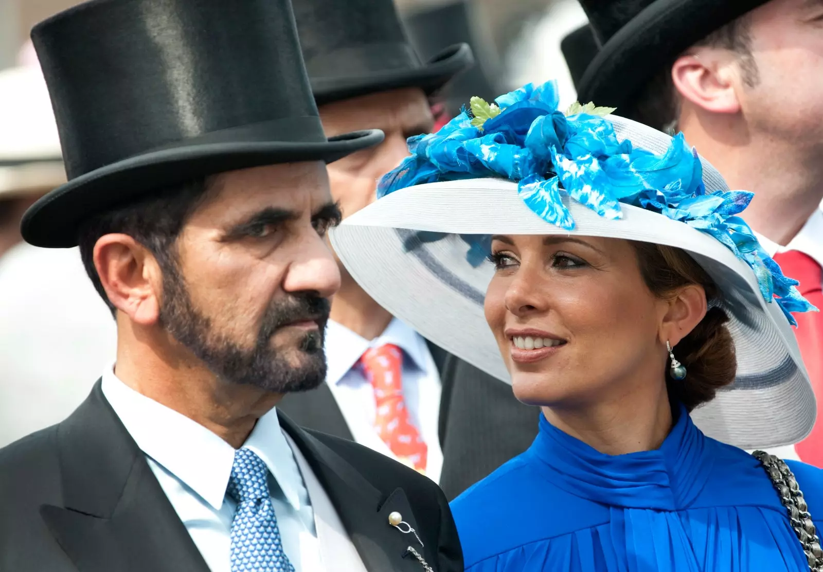 Haya bint al Hussein mit ihrem Ehemann Mohamed bin Rashid al Maktoum in Ascot im Jahr 2010.