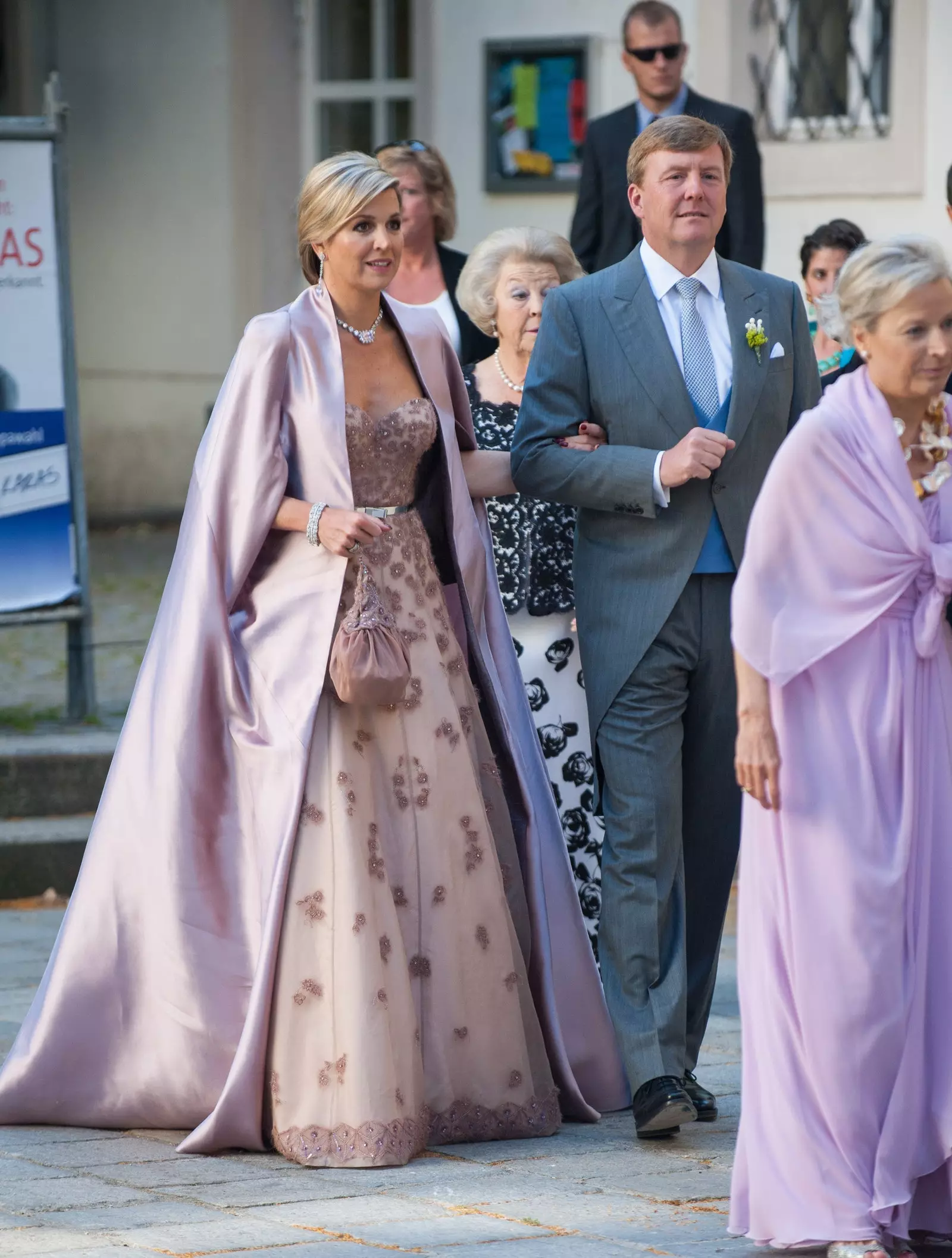 Maxima of the Netherlands with her husband Prince William at the wedding of Juan Zorriegueta with Andrea Wolf.